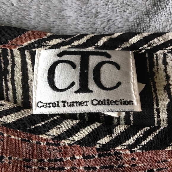 Carol Turner Collection | Tops | Boho Sheer Abstract Vintage Top | Poshmark